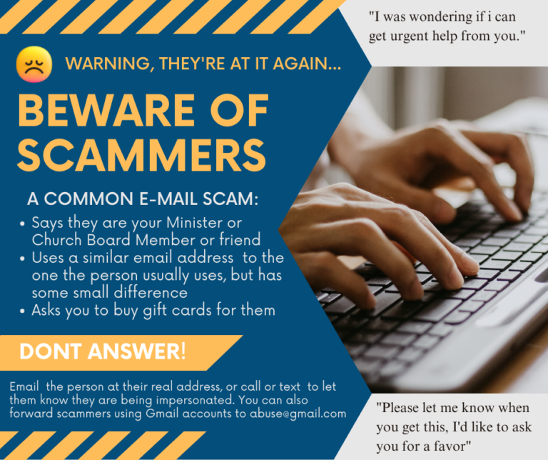 Beware Scammers! – Castlegar United Church